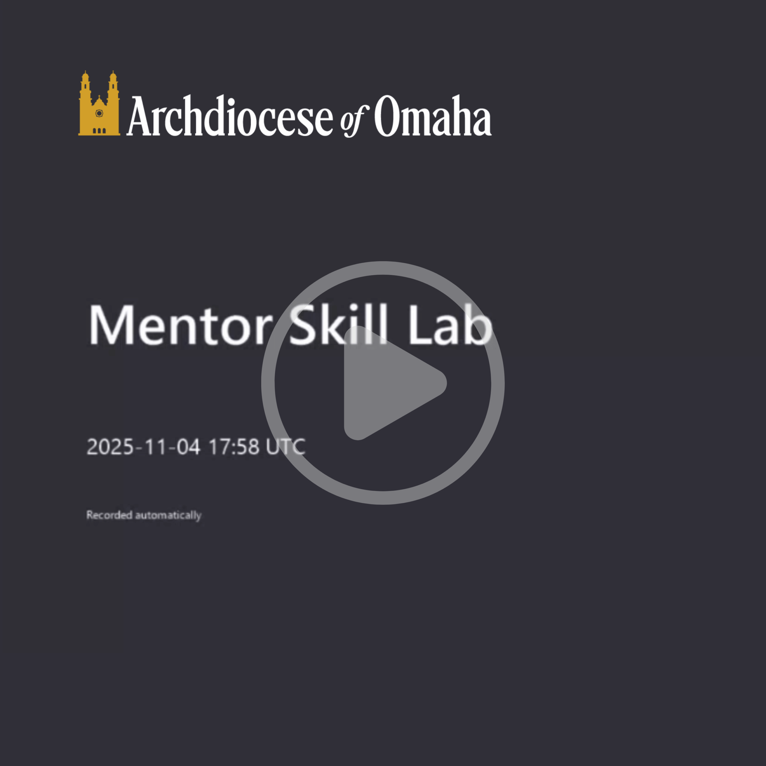 Mentor Skill Lab - Equipping Disciples